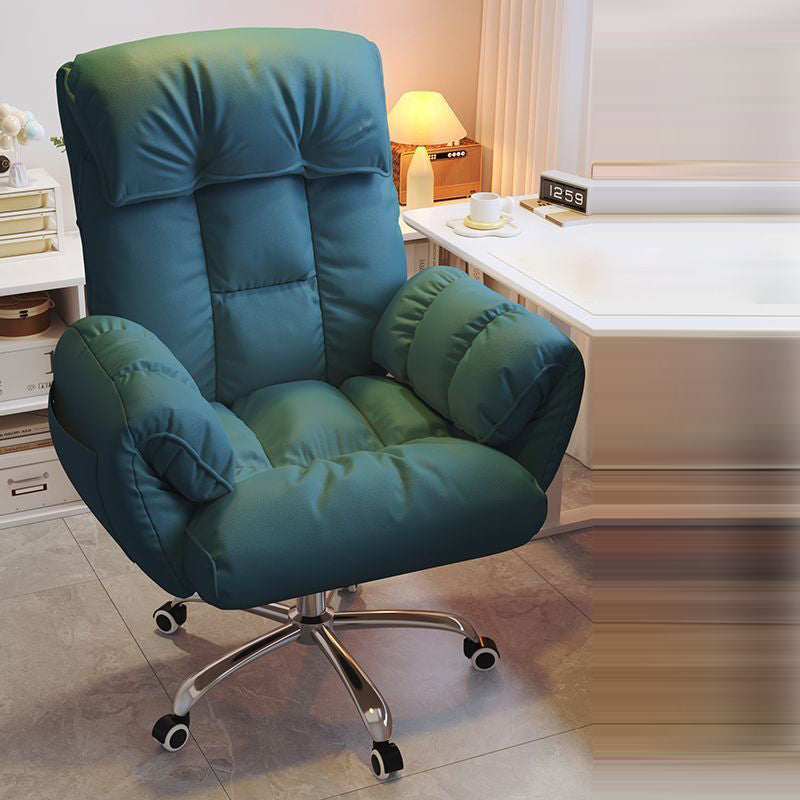 Desk Chair | Fabric & Stainless Steel | Adjustable Backrest & Swivel B ...